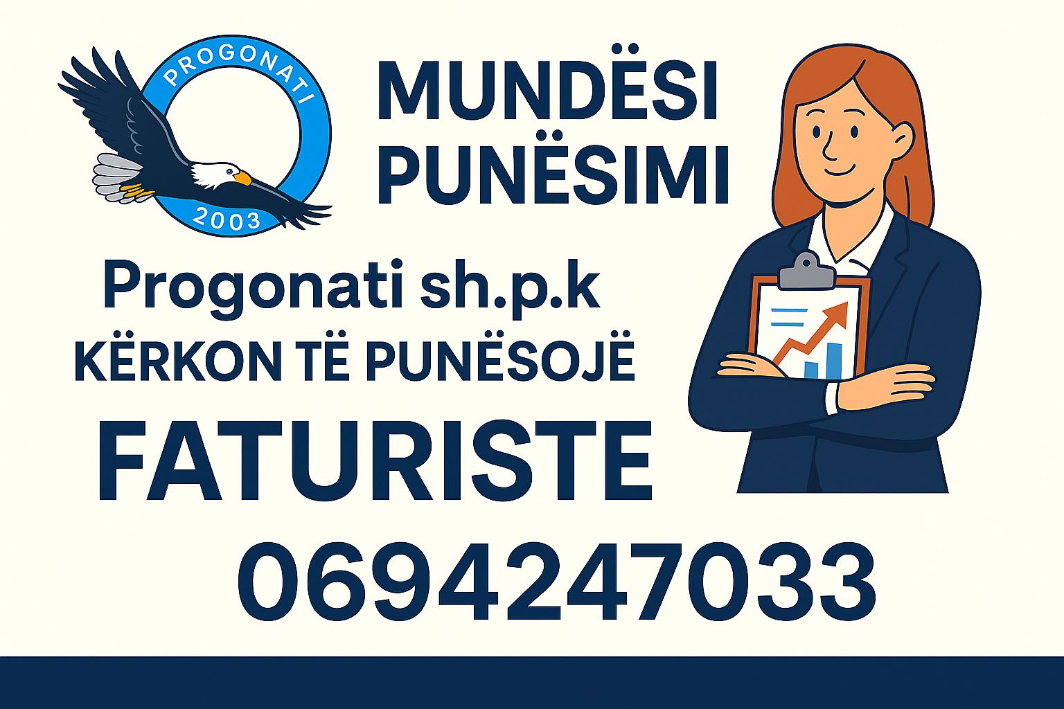 Progonati shpk kërkon Ekonomist/e për prerjen e faturave - Saranda Web